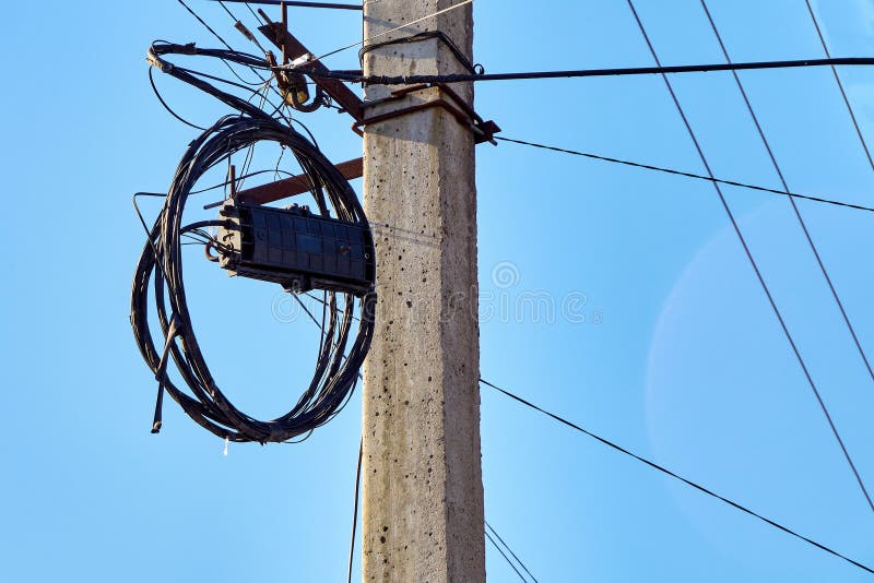 Switch at the pole stock image. Image of power, industry - 132669451