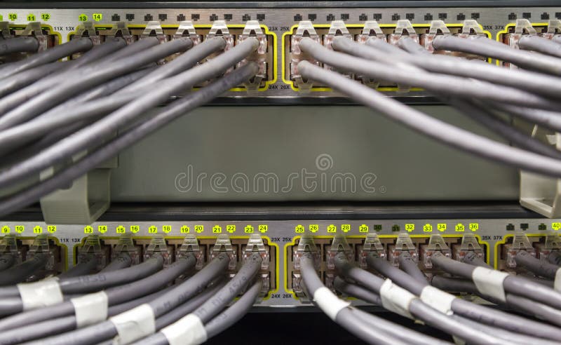 Switch ports stock photo. Image of blue, electrical, data - 34479828
