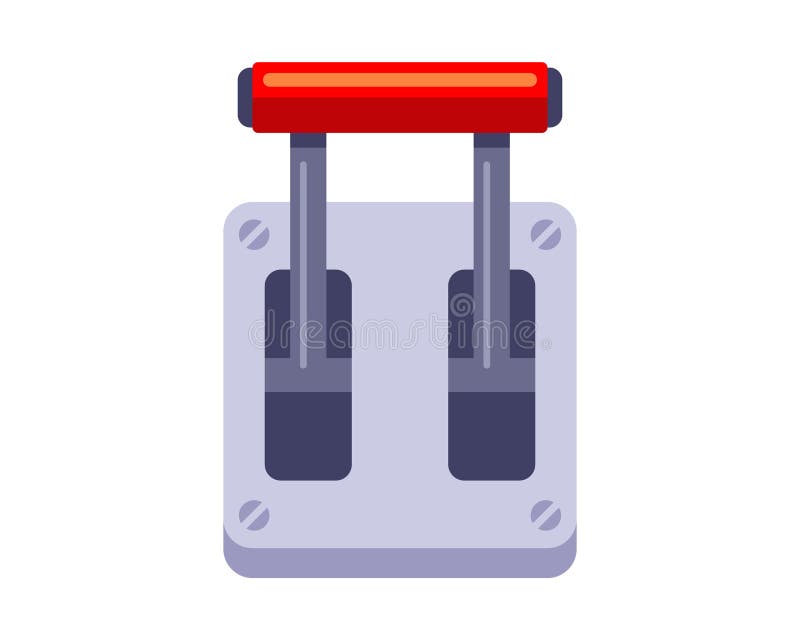 Switch with Red Handle. Turn Off and on Stock Vector - Illustration of ...