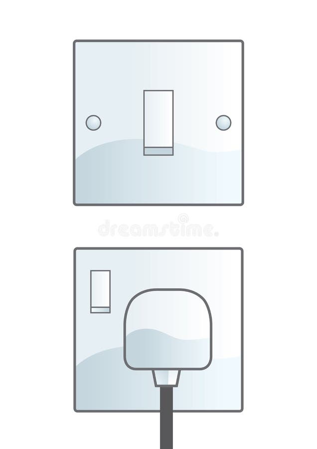 Switch and Socket stock vector. Illustration of graphic - 8701599