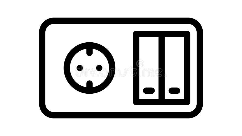 Double Socket Line Icon Animation Stock Video - Video of wire, fire ...
