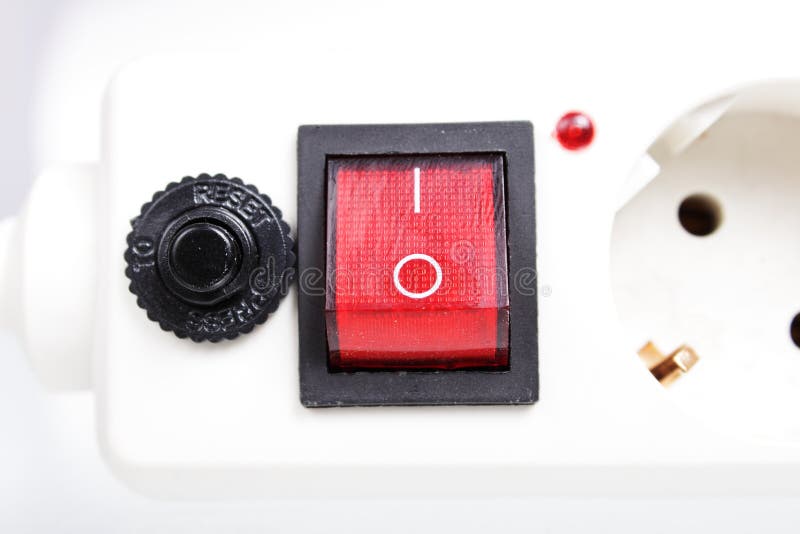 The Switch With The Socket And A Safety Lock Picture. Image: 13642365