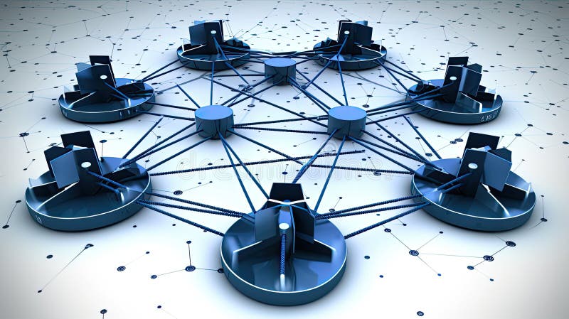 Switch star topology stock illustration. Illustration of communication ...