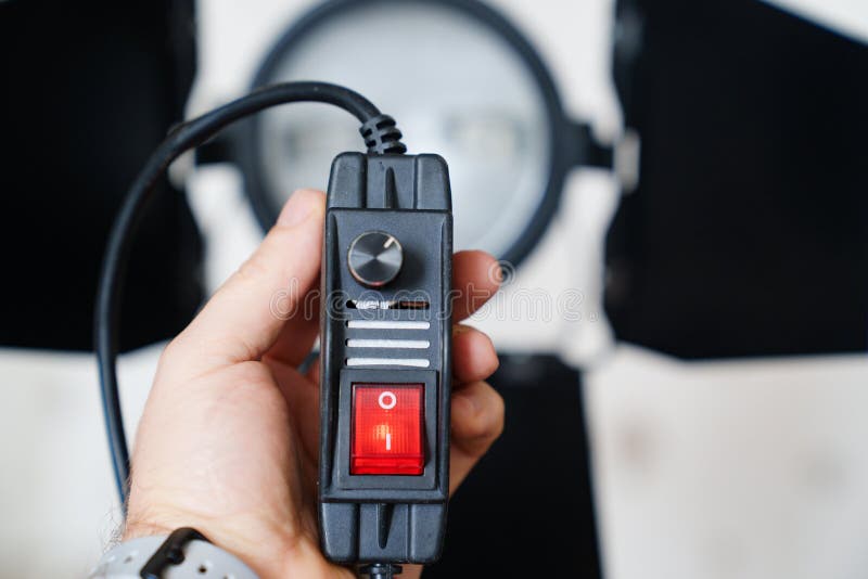 Switch of Studio Halogen Constant Light Illuminator. Equipment for the ...