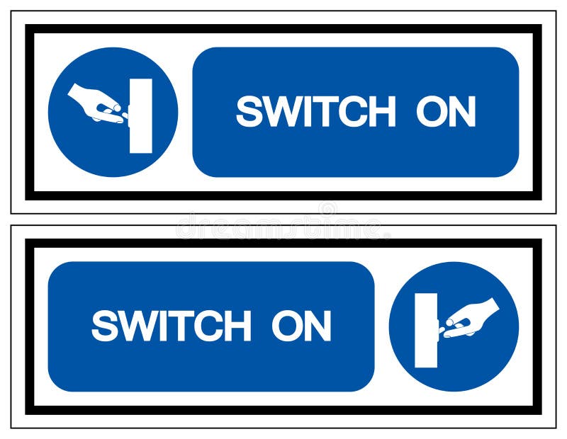 Switch on Symbol Sign ,Vector Illustration, Isolate on White Background ...