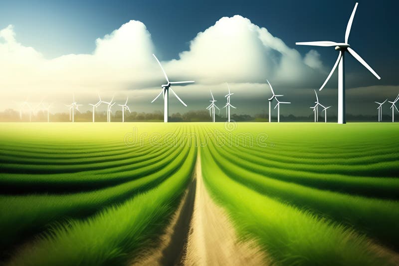 Switch To the Use of Green Energy Around the World. Generative AI Stock ...