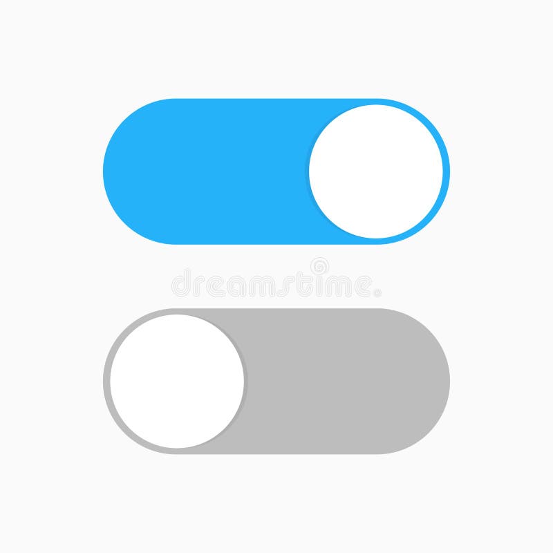 Switch Toggle Button on Off Gradient . Vector Isolated Icon. Gradient ...