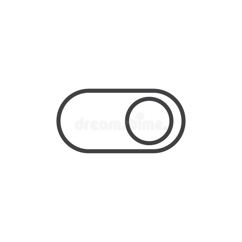 Toggle switch line icon stock vector. Illustration of perfect - 162639408