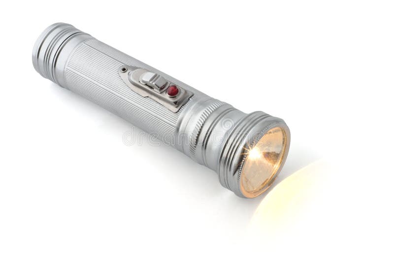 Switch on torch stock photo. Image of stainless, bulb - 10284982