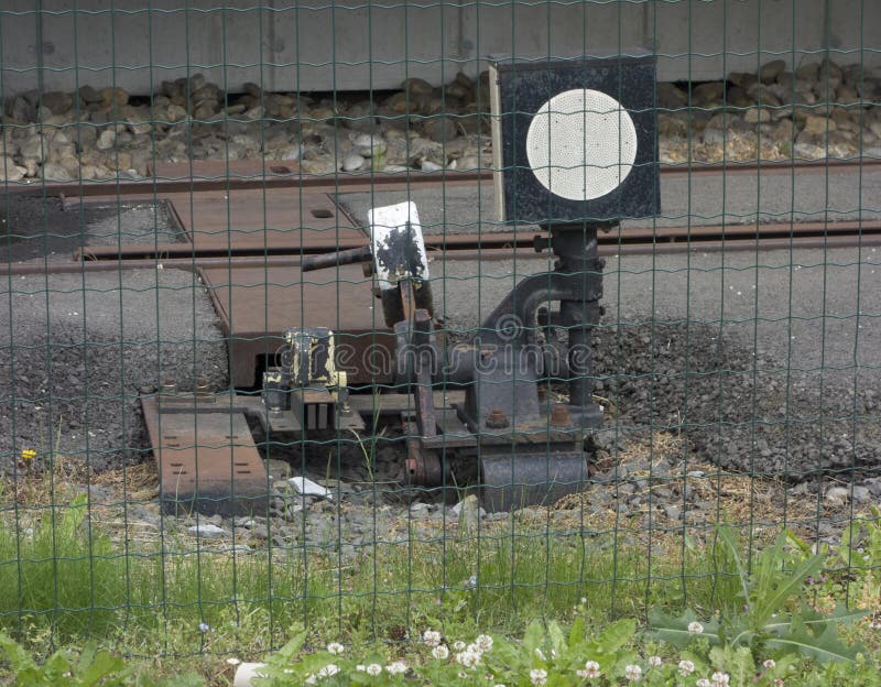 Switch or Track Switch in Railroad and Train Traffic Stock Photo ...
