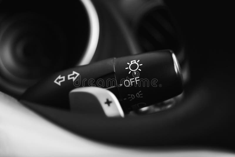 Switch off car headlights stock photo. Image of panel - 201412638