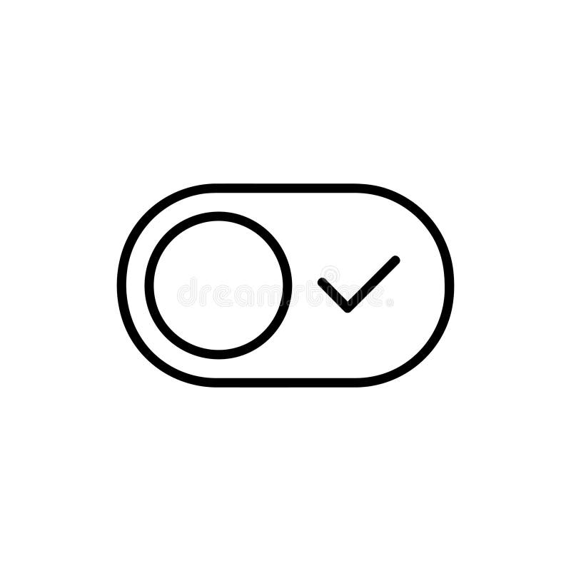 Switch Vector Icon, Outline Style, Isolated on White Background. Stock ...