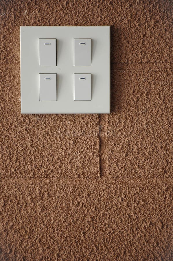 Switch on wall stock image. Image of home, concrete, material - 30745949