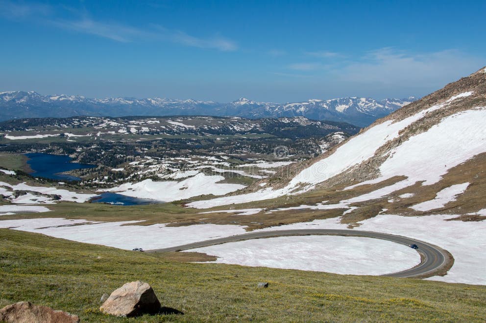 Switchback in the Beartooth Mountains Stock Image - Image of switchback ...