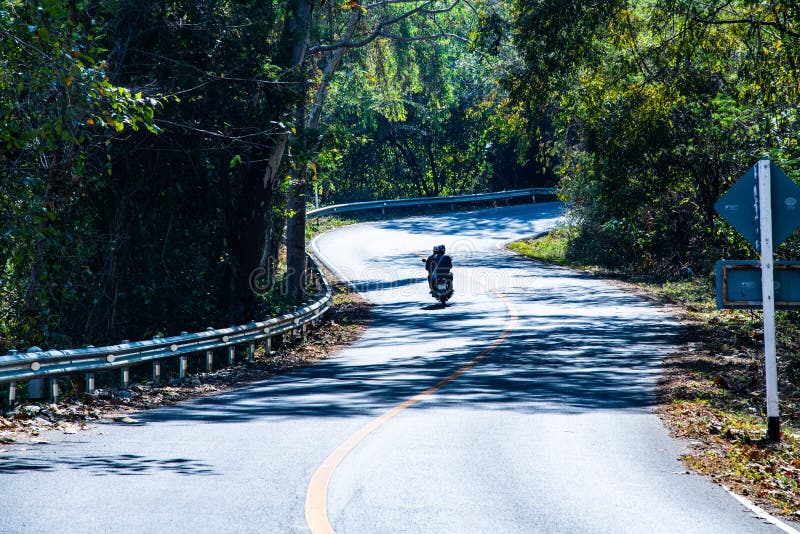 Switchback Road on Mountain in Nan Province Stock Photo - Image of ...