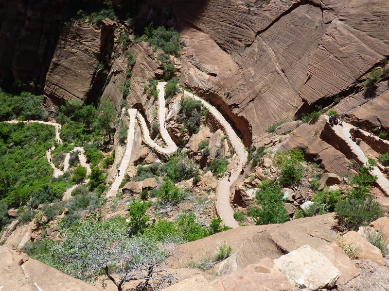 Switchbacks in Zion National Park Stock Photo - Image of zion ...