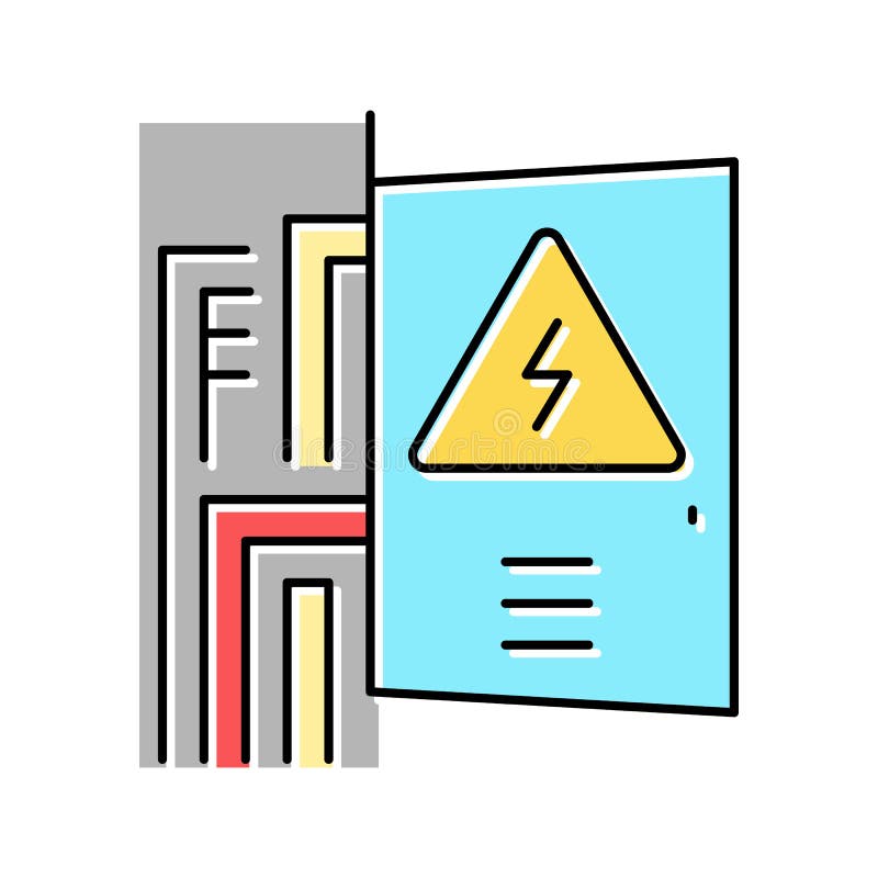 Switchboard Box Color Icon Vector Illustration Stock Vector ...