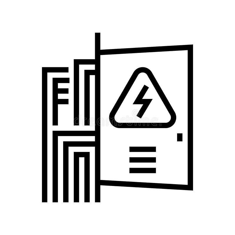 Switchboard Box Line Icon Vector Illustration Stock Illustration ...