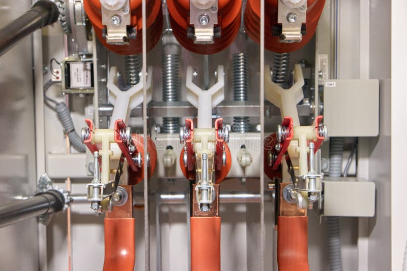 Switchboard Circuit Breakers Close Up. Stock Image - Image of detail ...