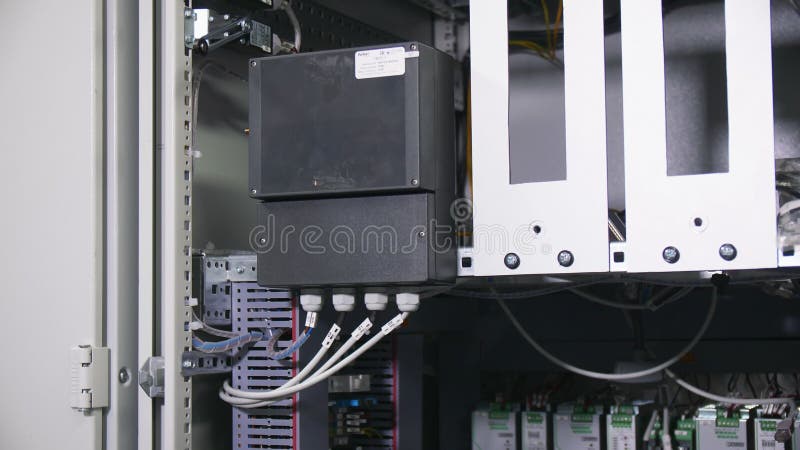 Switchboard with Different Blocks at Gas Compression Station Stock ...