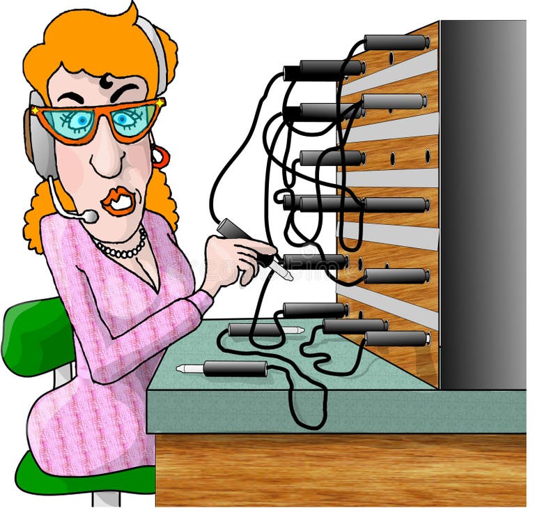 Switchboard Operator stock illustration. Illustration of connect - 36075