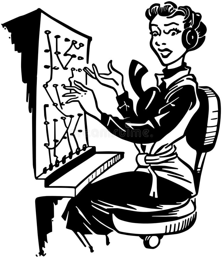 Switchboard Operator Stock Illustrations – 362 Switchboard Operator ...