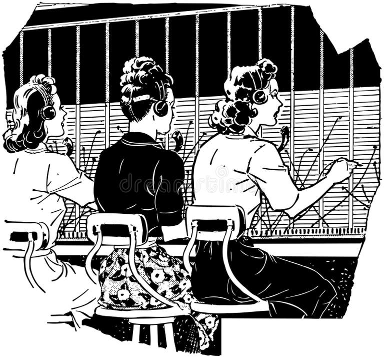 Switchboard Operators 2 stock vector. Illustration of operators - 42094489