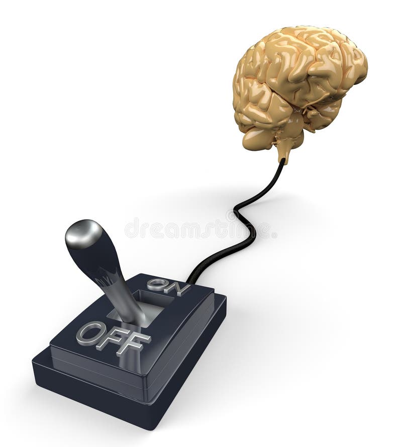 Golden human brain stock illustration. Illustration of cortex - 30425599