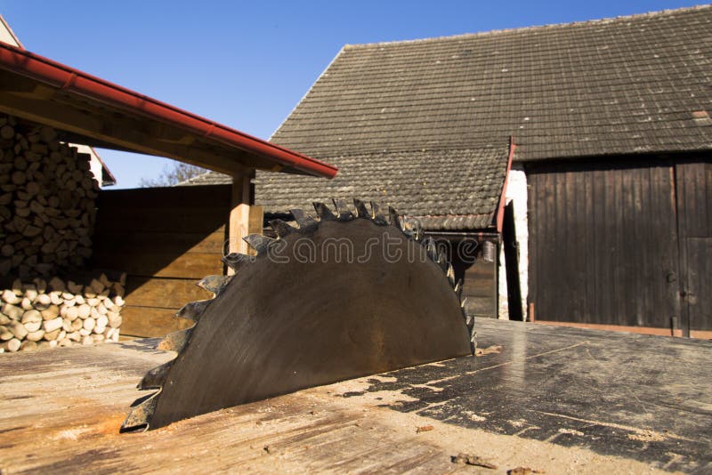 Sharp Circular Saw stock image. Image of structure, machine - 221496417