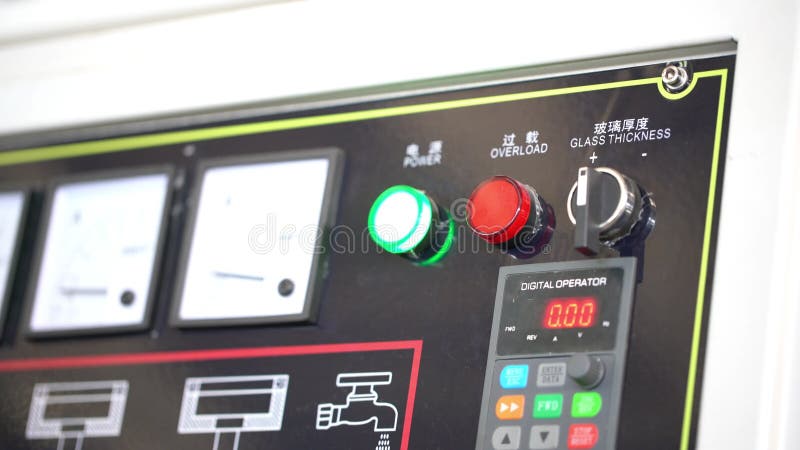Control Panel Dashboard with Handle or Lever To Throttle Engine Stock ...