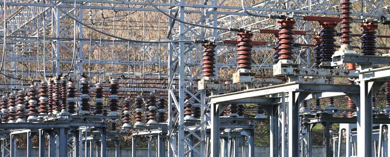 Switches and Devices in a Large Power Station Stock Image - Image of ...