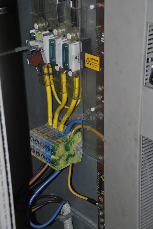 Switches in Electrical Cabinet Stock Photo - Image of installation ...