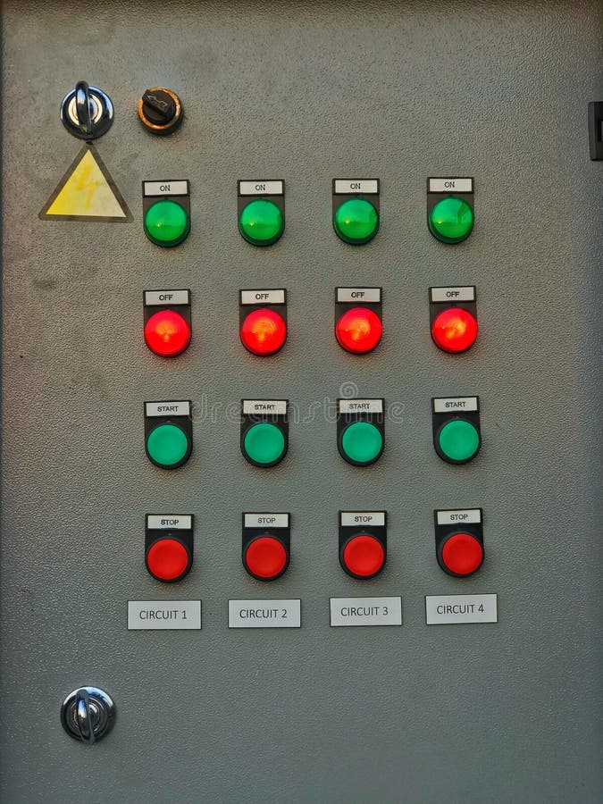 Switches in Electrical Cabinet Stock Photo - Image of connection, cable ...