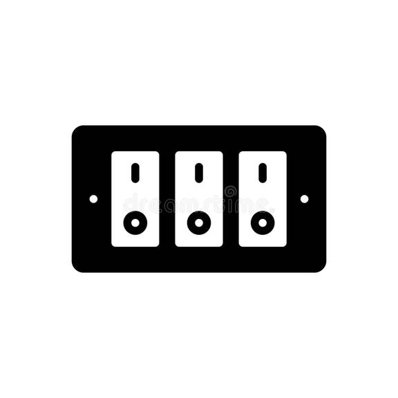 Black Solid Icon for Switches, Board and Button Stock Vector ...