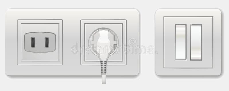 Switches for Light. Realistic Toggle Switches in on and Off Positions ...