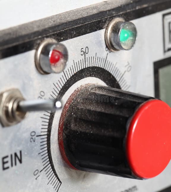 Switches of Obsolete Old Machine Stock Image - Image of close, dust ...