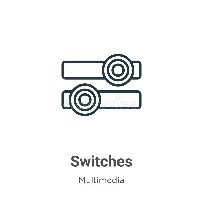 Switches Icon in Filled, Thin Line, Outline and Stroke Style. Vector ...