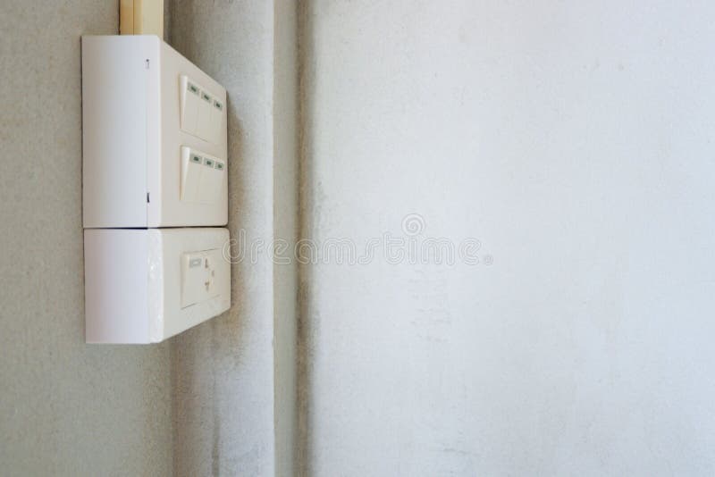 Power Outlets on the Brick Wall / Horizontal Stock Image - Image of ...