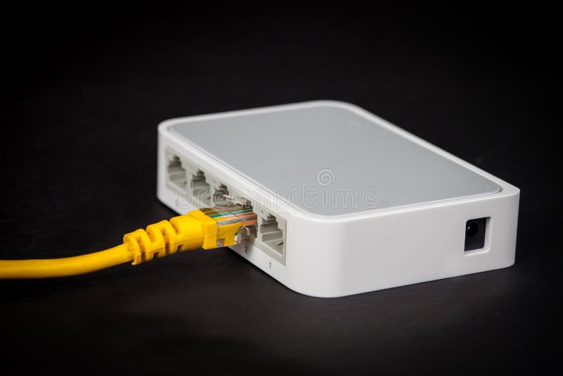 Switching Hub Box for Internet Network Stock Image - Image of cord ...