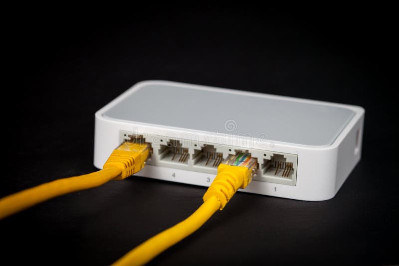 Switching Hub Box for Internet Network Stock Image - Image of port ...