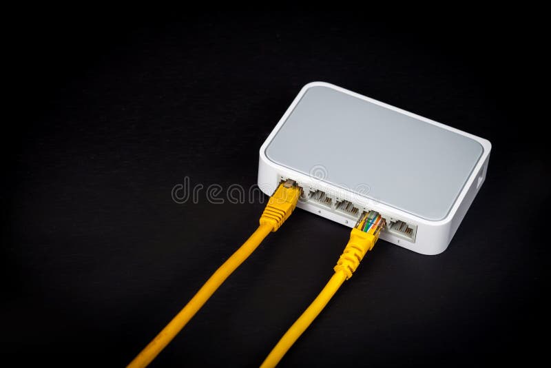 Switching Hub Box for Internet Network Stock Photo - Image of white ...