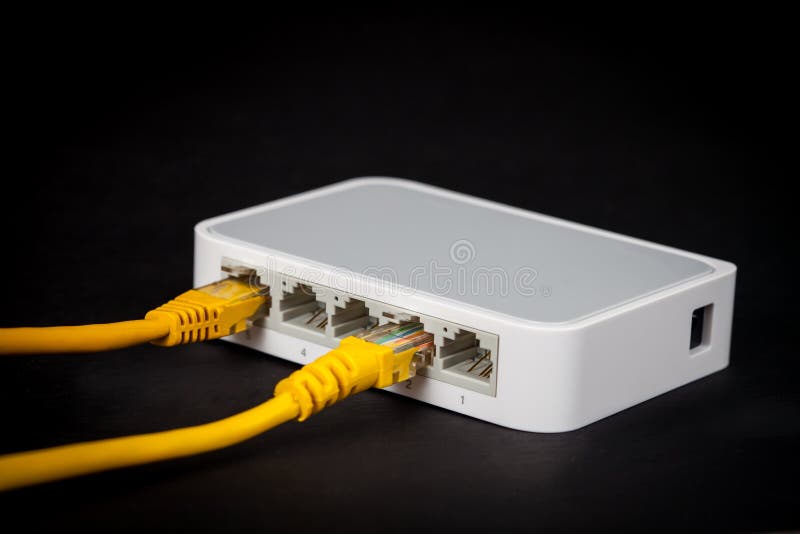 Switching Hub Box for Internet Network Stock Image - Image of power ...