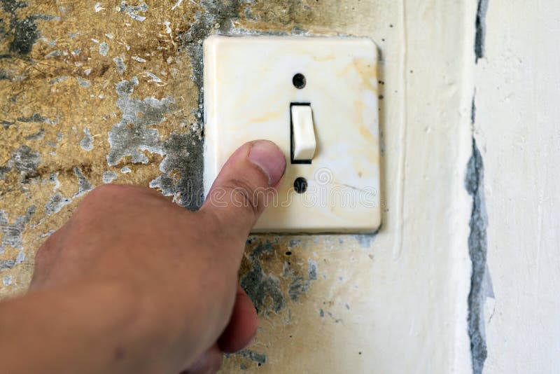 Switching Light on stock image. Image of turning, home - 98285495