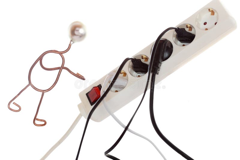 Switching Off Electrical Devices Stock Illustration - Illustration of ...