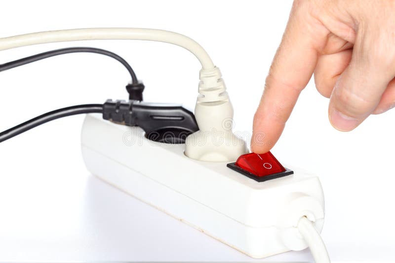 Switching Off an Electrical Device Stock Photo - Image of household ...