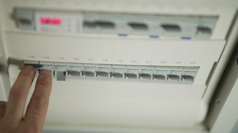 Electrical Panel of an Industrial Generator. Distribution Board of the ...