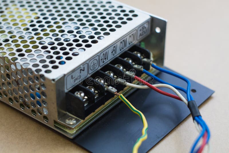 Switching Power Supply. stock photo. Image of hardware - 143436214