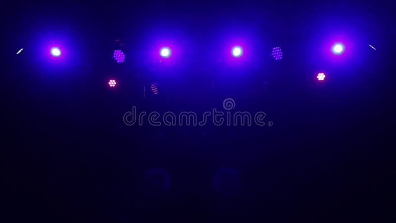 Switching Spotlights Setting the Position of the Lights. Stock Footage ...