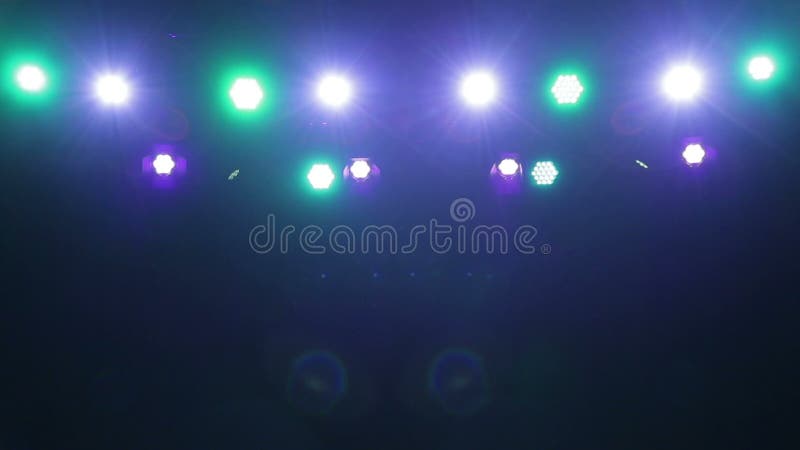 Switching Spotlights Setting the Position of the Lights. Stock Footage ...