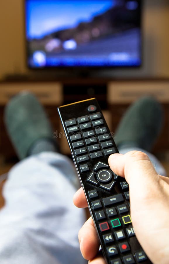 Switching TV channels stock photo. Image of living, electronics - 47599780